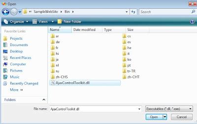 AJAX Control Toolkit VS Net 2008 Asp Net C SQL Blog