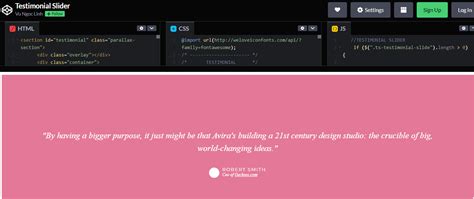 CSS Testimonial Code Examples WebTopic