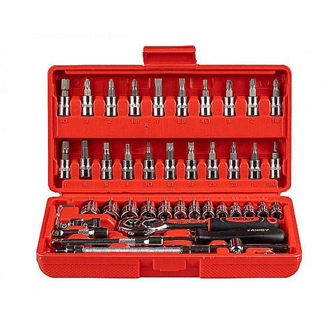 Комплект Гедоре от 46 Части Върховно Качество и Практичност в Един Сет Инструменти на цена 50