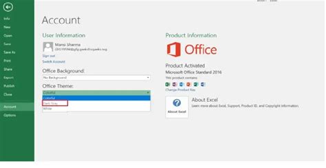How to Enable Dark Mode in Excel (Windows & Mac) - GeeksforGeeks