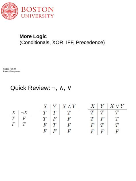 Logic Conditionals And Operators Guide Pdf