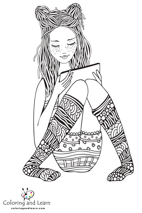Girl Coloring Pages For Adults Rcoloringpages
