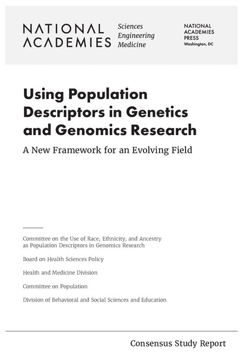 Front Matter Using Population Descriptors In Genetics And Genomics