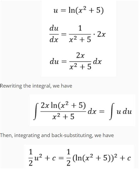 U Substitution Formula Tutor Ttd