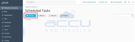 How To Setup Scheduled Tasks In Plesk Accuwebhosting