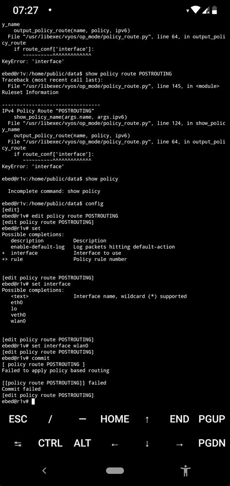 Keyerror On Show Policy Route And Commit Failed When Adding Interface On Policy Route Bugs