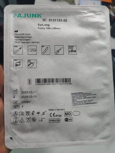 Anesthesia Epidural Set Pediatric Pajunk At ₹ 2450piece एनेस्थीसिया