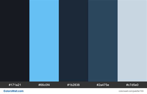 Steam Colors Palette 171a21 66c0f4 1b2838 2a475e Colorswall