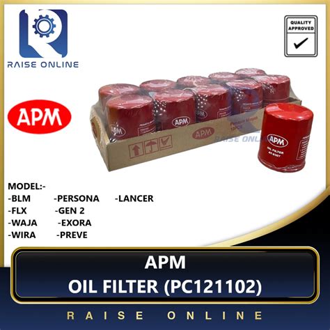 APM PROTON ENGINE OIL FILTER WIRA PUTRA PERDANA WAJA GEN PERSONA SAGA SUPRIMA