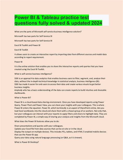 POWER BI EXAM MODULE MODEL DATA WITH POWER BI QUESTIONS AND CORRECT ANSWERS DocMerit