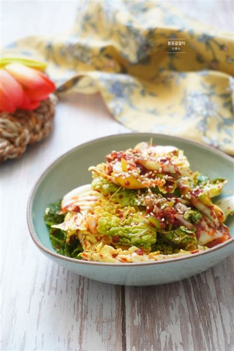 봄동 겉절이 만드는 법 봄동무침 봄동겉절이 양념 레시피 봄동요리 네이버 블로그