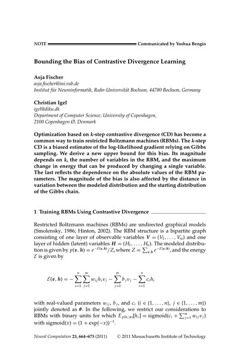 pdf bounding the bias of contrastive divergence learning