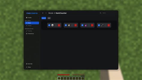 Item Counter Mod Minecraft Mod