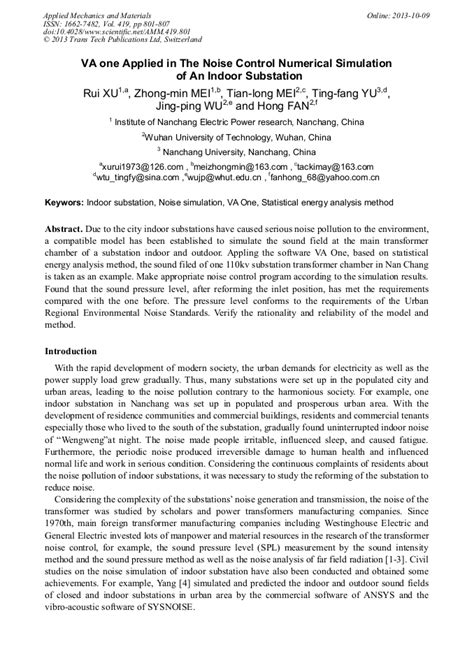 Va One Applied In The Noise Control Numerical Simulation Of An Indoor