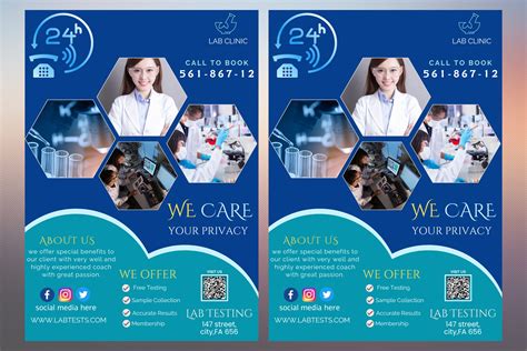 Lab Testing Flyer Canva A4 Flyer Instagram Banner Health Coach