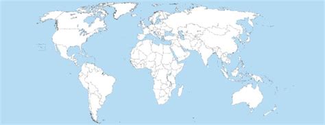 World Map No Labels No Borders World Plot Without Borders Between