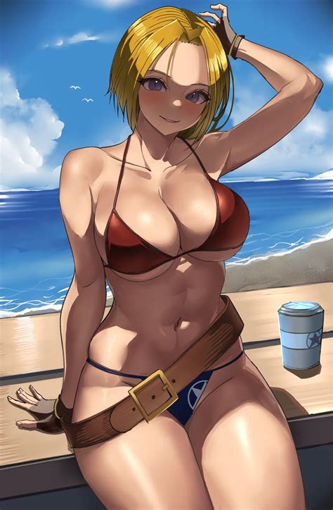 Rule 34 Bikini Blonde Hair Blue Mary Fatal Fury Fighting Game King Of