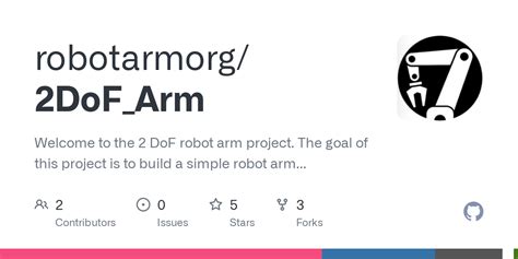 github robotarmorg 2dof arm welcome to the 2 dof robot arm project