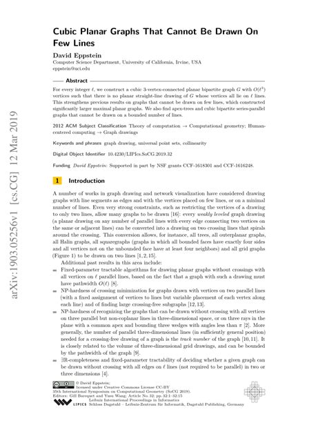Pdf Cubic Planar Graphs That Cannot Be Drawn On Few Lines