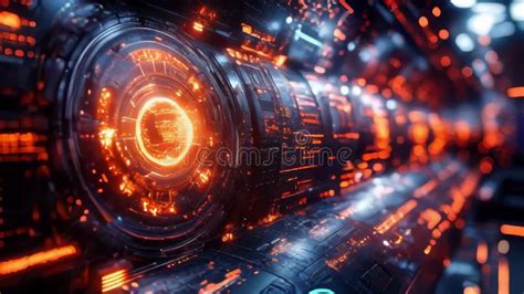 Futuristic Glowing Energy Core In Sci Fi Design Stock Footage Video