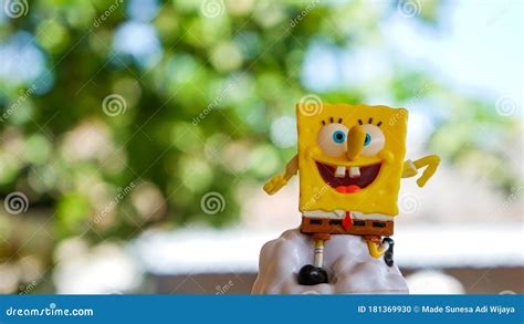 Close Up Toys Made Of Plastic Spongebob Shaped Editorial Image Image