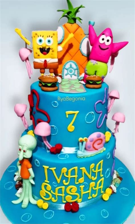 کیک های هنری و زیبا با طرح باب اسفنجی هنر دستان یک هنرمند