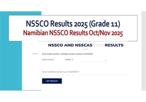 Link Nssco Results Oct Nov 2025 How To Check Grade 11 Results Namibia