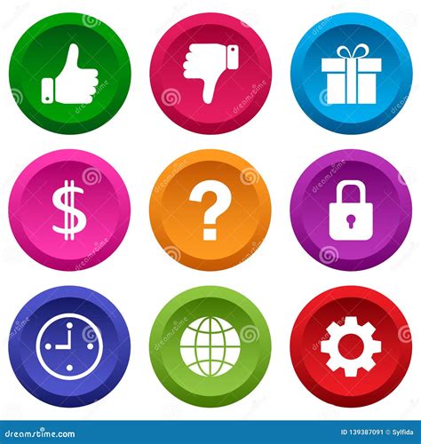 Set Of Application Icon Menu Icons Vector Illustration Stock Illustration Illustration Of