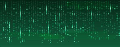 Abstract Technology Programming Binary Code Vector Green
