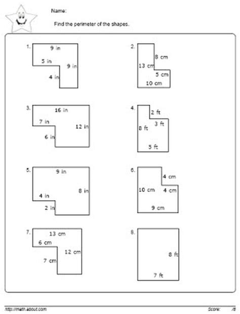 Perimeter With Missing Sides Worksheets Educational Printable Activities