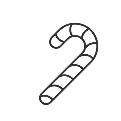 Candy Cane Generic Detailed Outline Icon