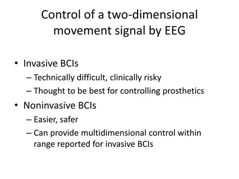 Ppt Bcis Using Eeg For Multidimensional Control Powerpoint Presentation Id2401105