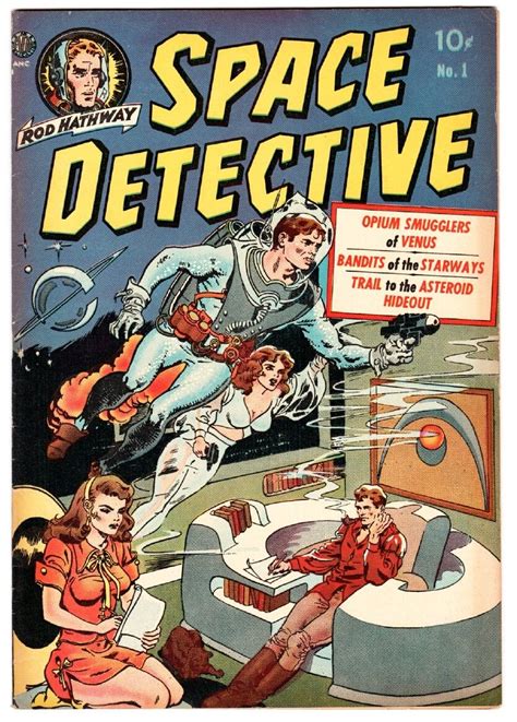 Space Detective 1 1951 Wally Wood Cover Art Avon Sci Fi Pre Code High