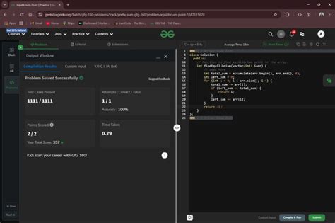 Ayan Choudhary On Linkedin Gfg160 Problemsolving Arrays Prefixsum