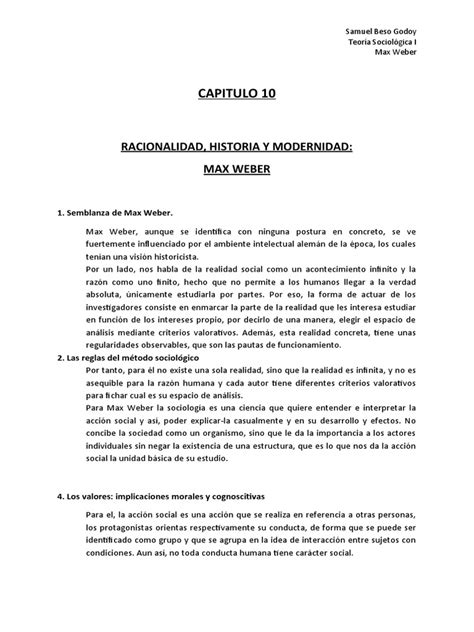 Weber Pdf Max Weber Racionalidad