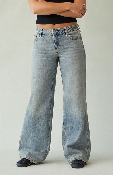 Pacsun Casey Low Rise Baggy Jeans Medium Indigo Tint Pacsun