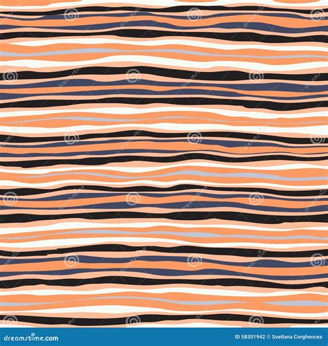 Wave Seamless Striped Abstract Background Vintage Stock Vector Illustration Of Hair Curve