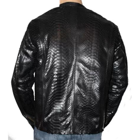 Blouson Python Véritable Couleur Noir Modèle Boabe Fabricationfrançaise