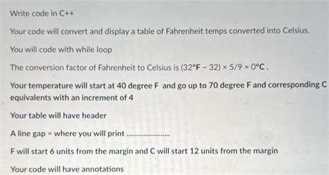Solved Write Code In C Your Code Will Convert And Display
