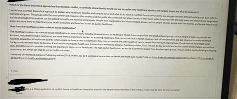 Solved Which Of The Three Theoretical Approaches