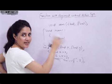 C Functions In C Part Function With Argument Without Return Type YouTube
