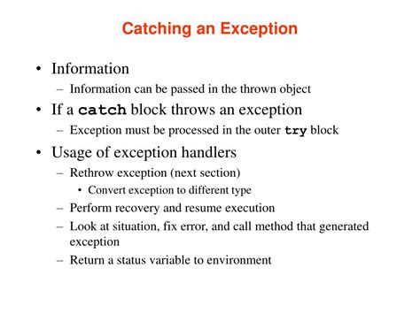 Ppt Exception Handling Powerpoint Presentation Free Download Id1129977