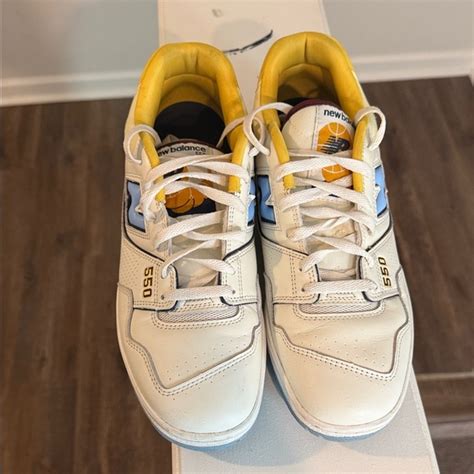 New Balance Shoes New Balance Mens Sneakers Cream Yellow And Blue