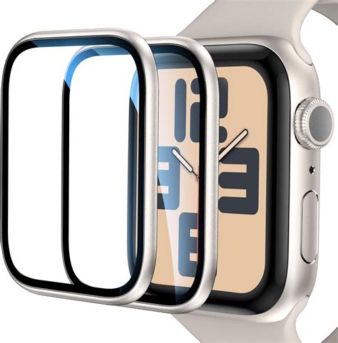 Ewuonu 2 Pack For Apple Watch Screen Protector 44mm Se 3