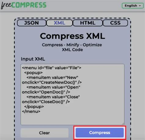 压缩 Xml：在线减小 Xml 代码的大小（免费）