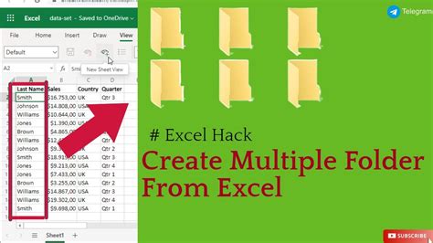 Create Multiple Folder From Excel Excel Hack Youtube