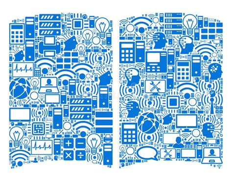 Open Book Composition Icon For Bigdata And Computing Stock Vector Illustration Of Intelligence