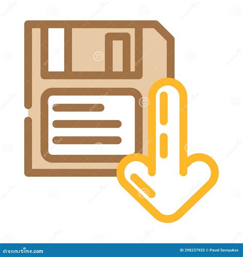 Floppy Disk Saving Loading Data Color Icon Vector Illustration Stock Illustration Illustration