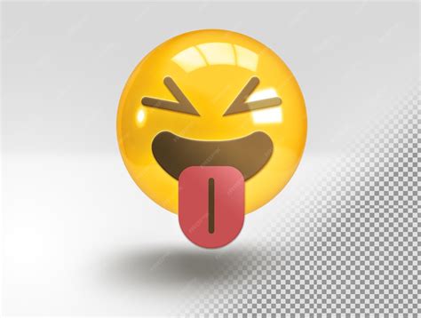 Premium Psd Realistic 3d Emoji With Funny Smile Sticking Out Tongue
