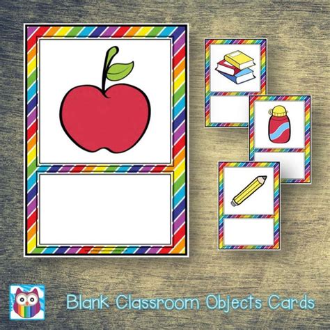 Blank Classroom Objects Cards Primary Classroom Resources